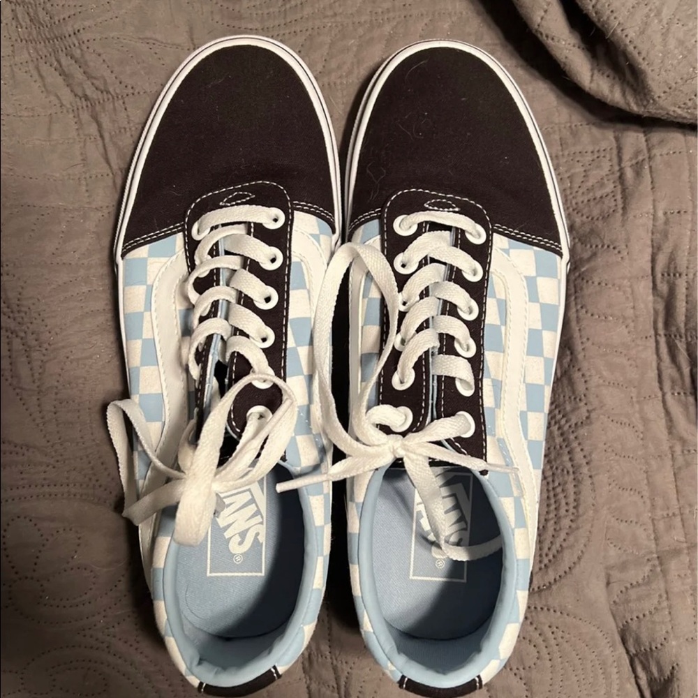 Vans Old Skool Baby Blue Checkers/Black - Gem